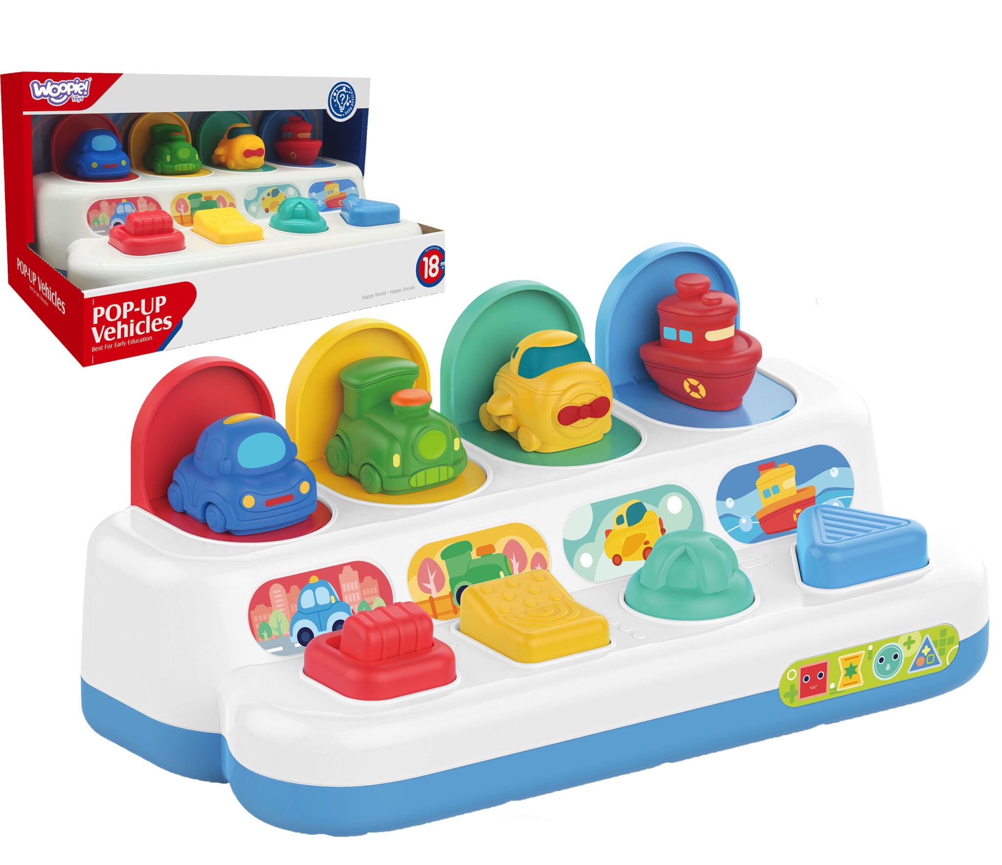 WOOPIE BABY Harivad mänguasjad hüpiksõidukid POP-UP - LENDELA